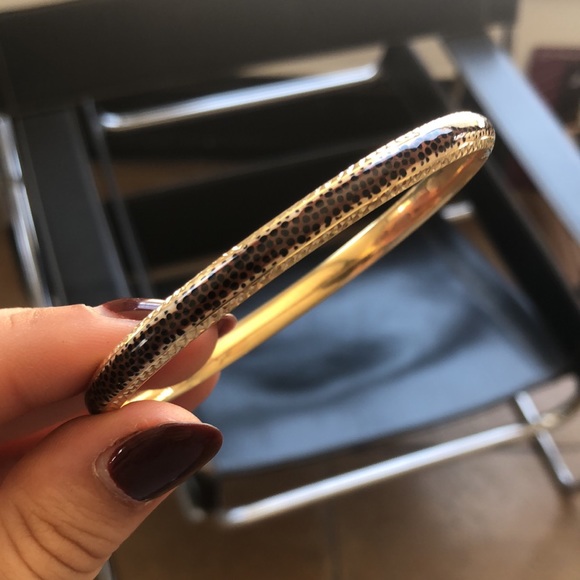 fine jewelry | Jewelry | Slc 4k Gold Bangle With Leopard Detail | Poshmark